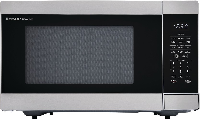 1.6-cu ft Large 1100 -Watt Sensor Cooking Controls Countertop Microwave ( Stainless Steel )